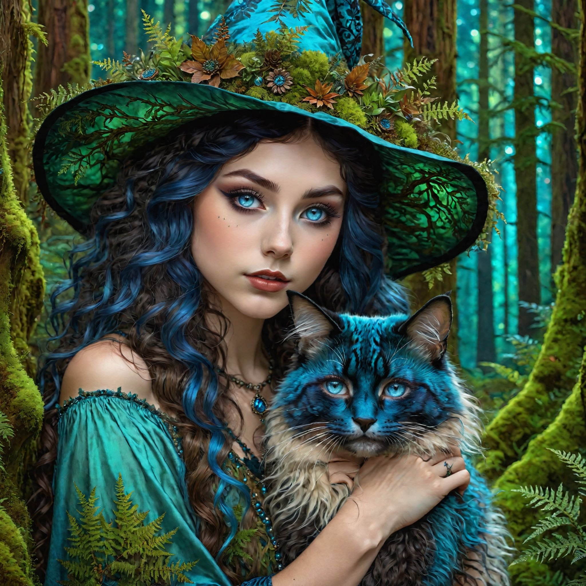 Cute Cats and Witch Hats | image created by ᕲᗩᖇᓰᗩ ♥ ᐺᘿᖇSᘿ | Tensor.Art