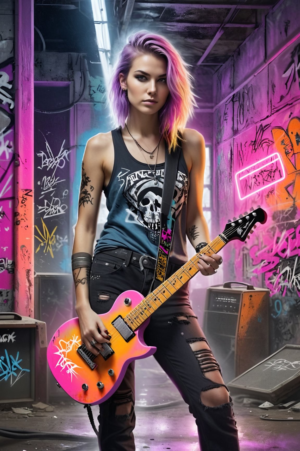 Rock Lady | image created by VisionBlue | Tensor.Art