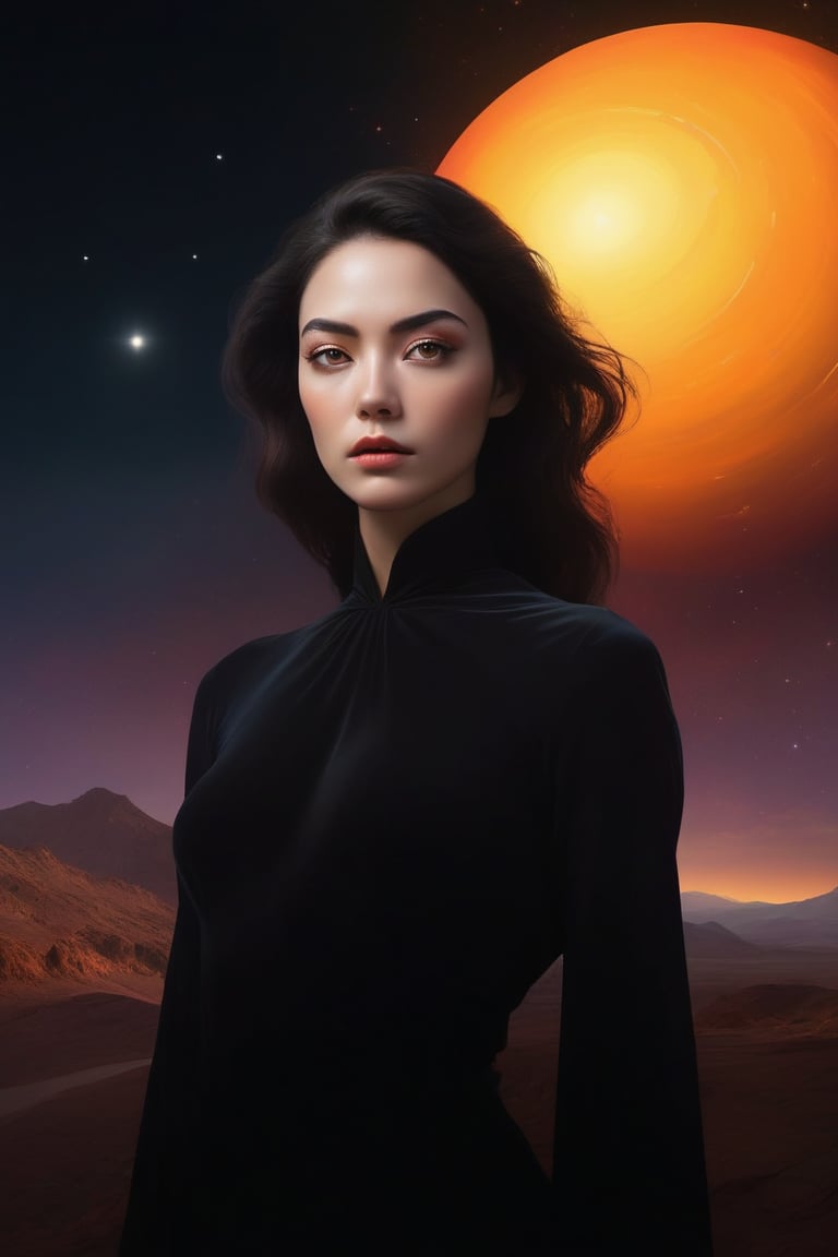 A Cosmic Woman | image created by VisionBlue | Tensor.Art