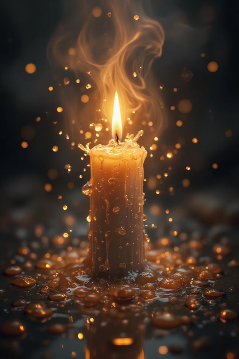 "Detailed close-up of a candle | image created by Mrcajota | Tensor.Art