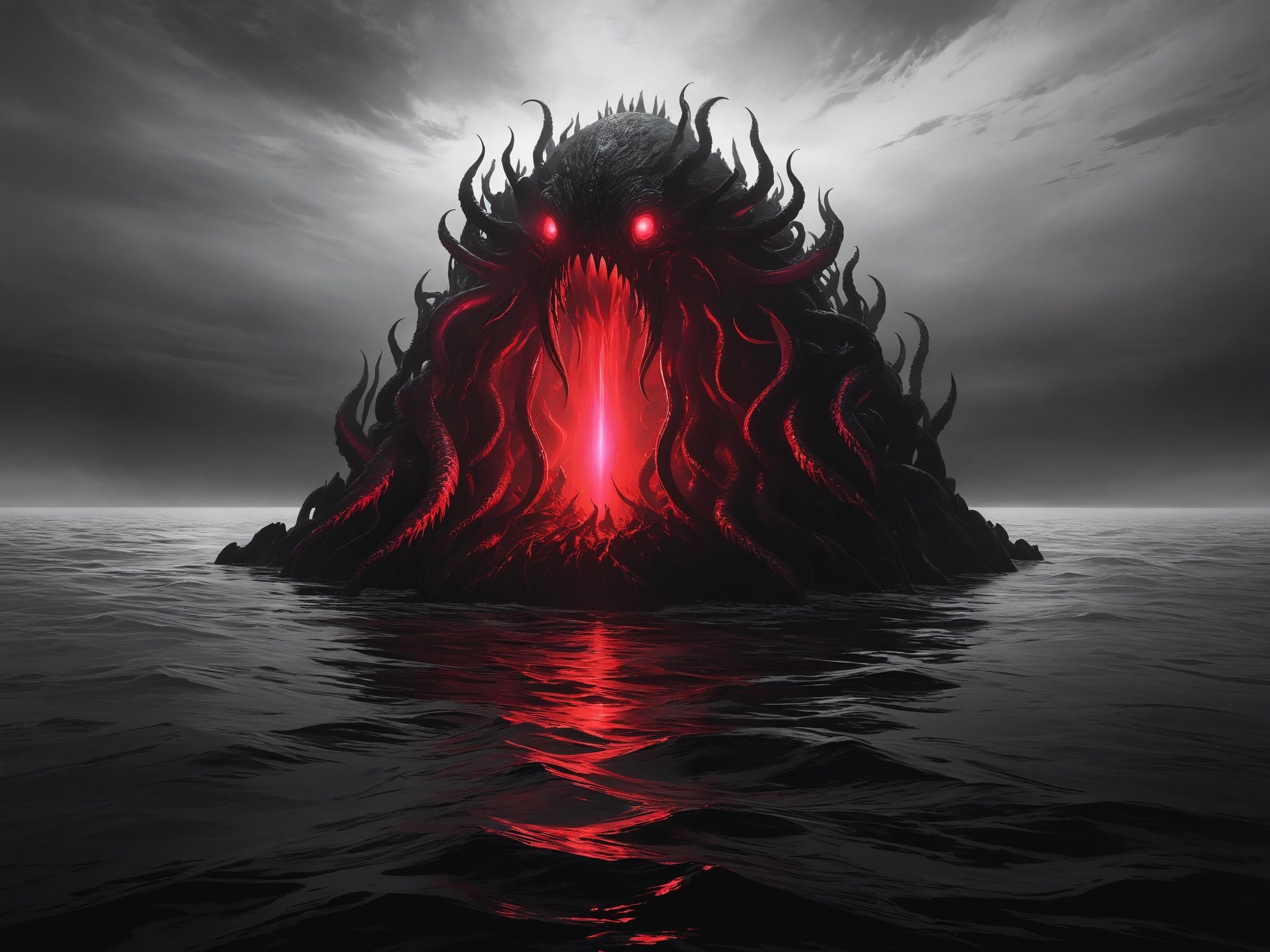 Night swim nightmares | image created by Incindious471199 | Tensor.Art