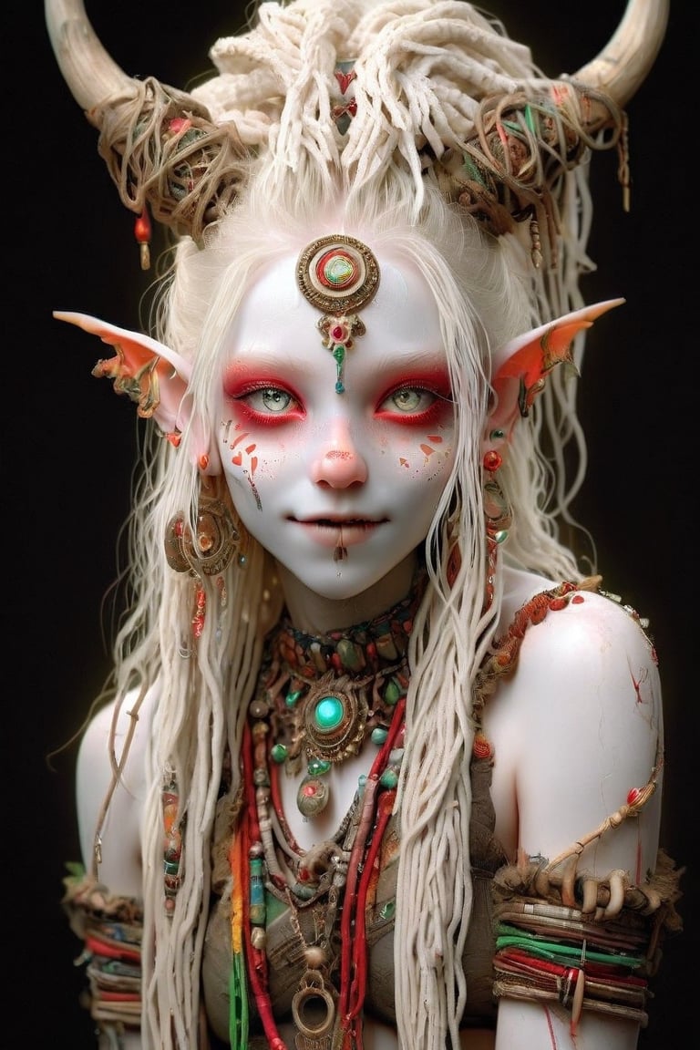 (Masterful), albino demon girl | image created by YUE YUE | Tensor.Art
