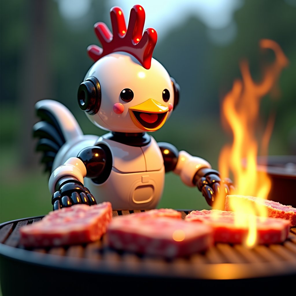 Robot Chicken at the BBQ | image created by Hyper Hypnotic Hydra ...