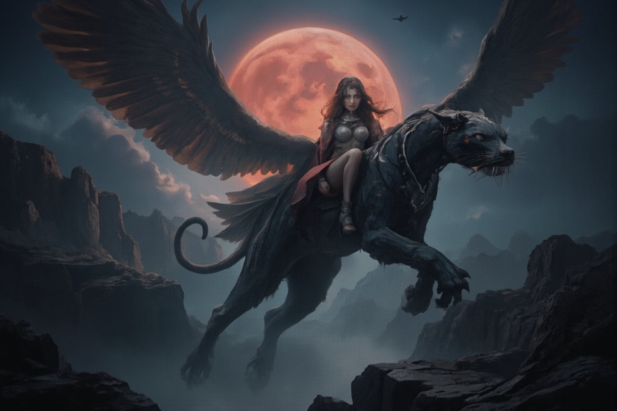 Flying Panther | image created by Hyper Hypnotic Hydra | Tensor.Art