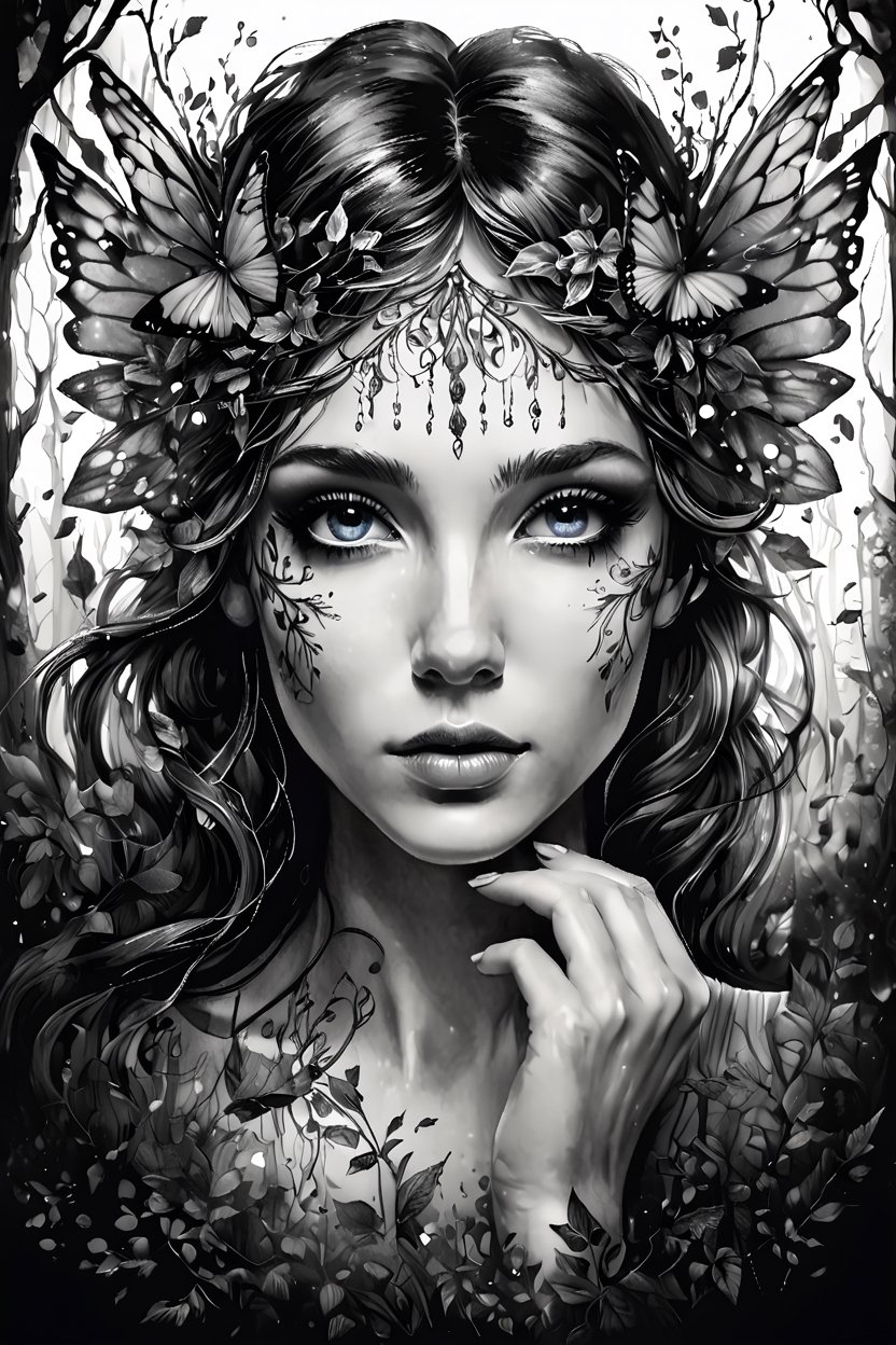breathtaking ethereal ink draw | image created by sky | Tensor.Art