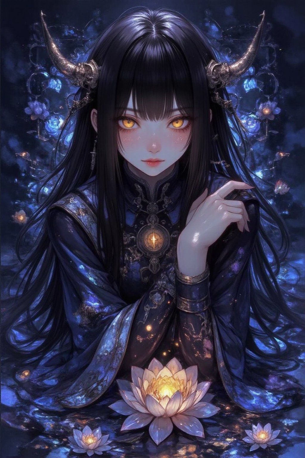 A mystifying portrait: a girl | image created by Snail | Tensor.Art