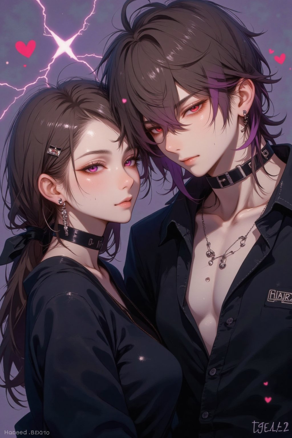 A vibrant virtual YouTuber duo | image created by Snail | Tensor.Art
