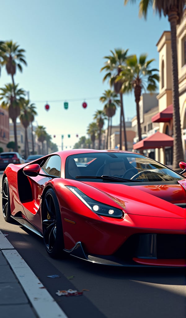 A beautiful super car in GTA s | image created by Imageized | Tensor.Art