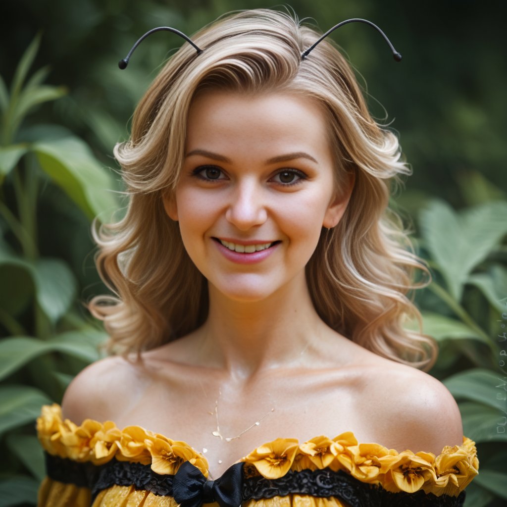 Cute girl, bee-girl, bee wings | image created by AGSmol | Tensor.Art