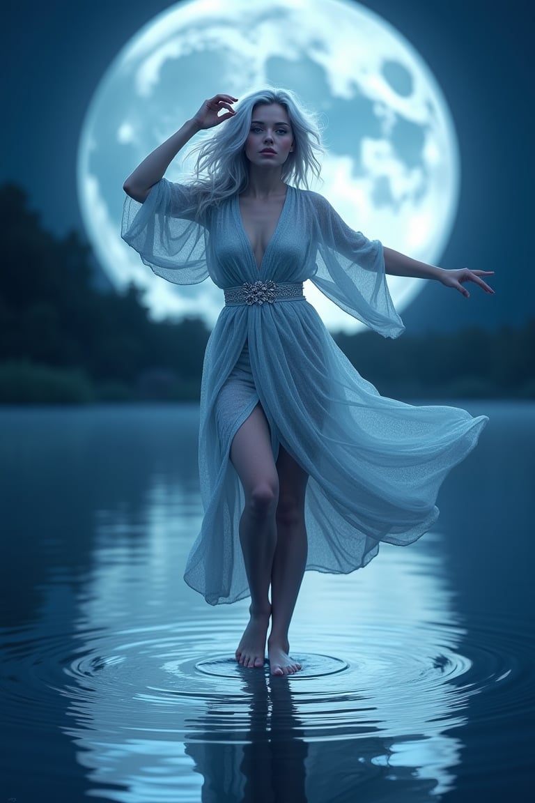 beautiful Moon goddess dancing | image created by Creating For Fun ...