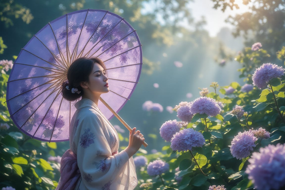 花與傘 | image created by Gary | Tensor.Art