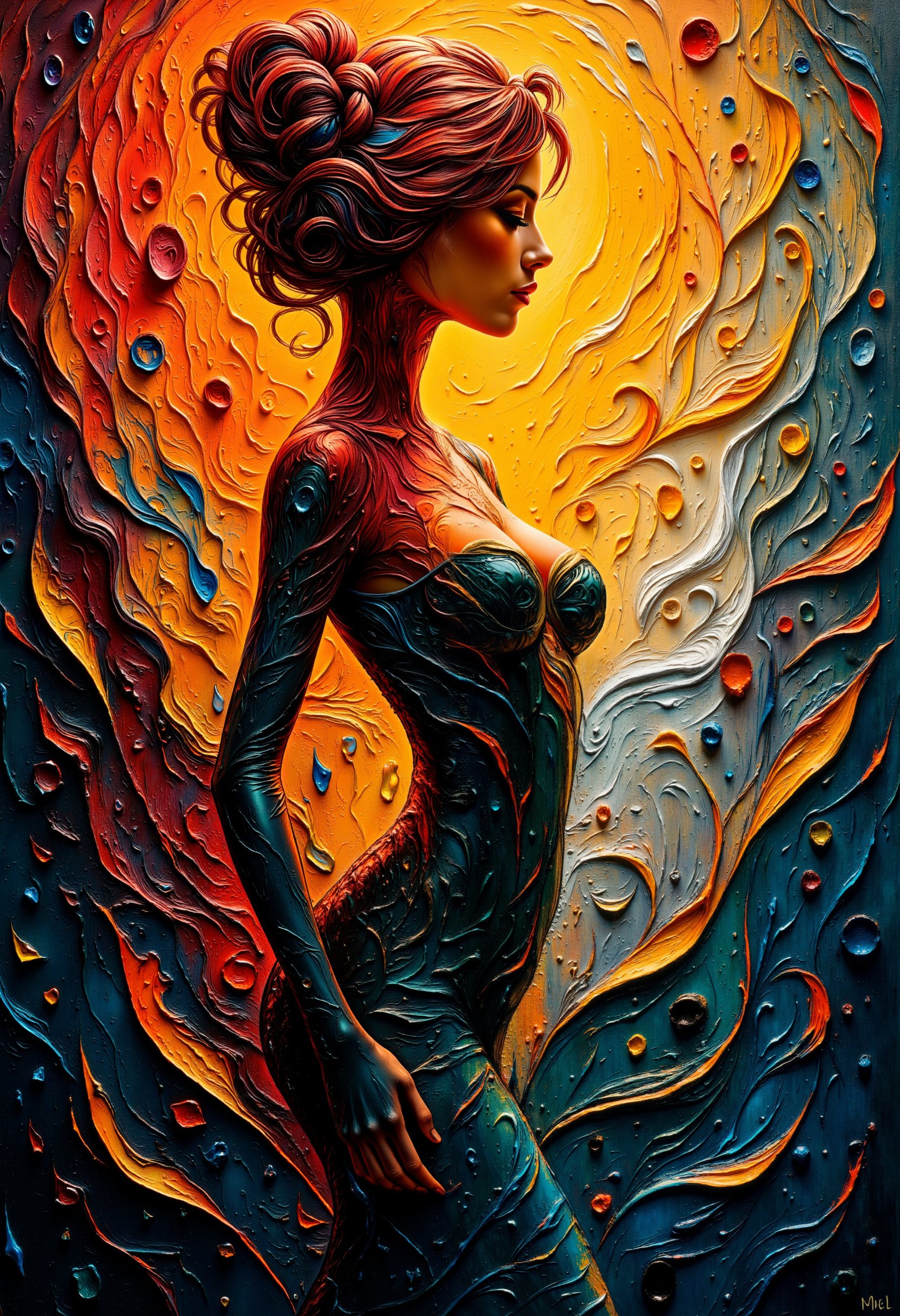 Painted woman | image created by Mikl_Art_1313 | Tensor.Art