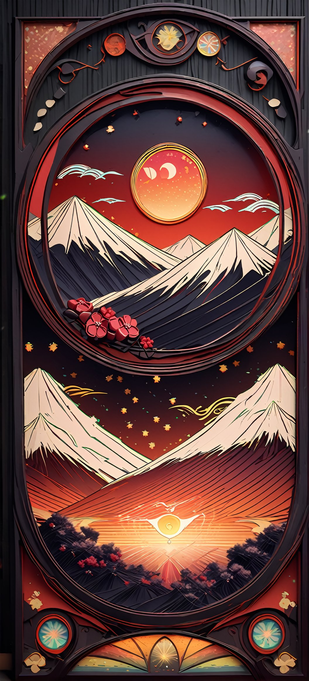 (Esoteric landscape of Hokusai | image created by wolf24 | Tensor.Art