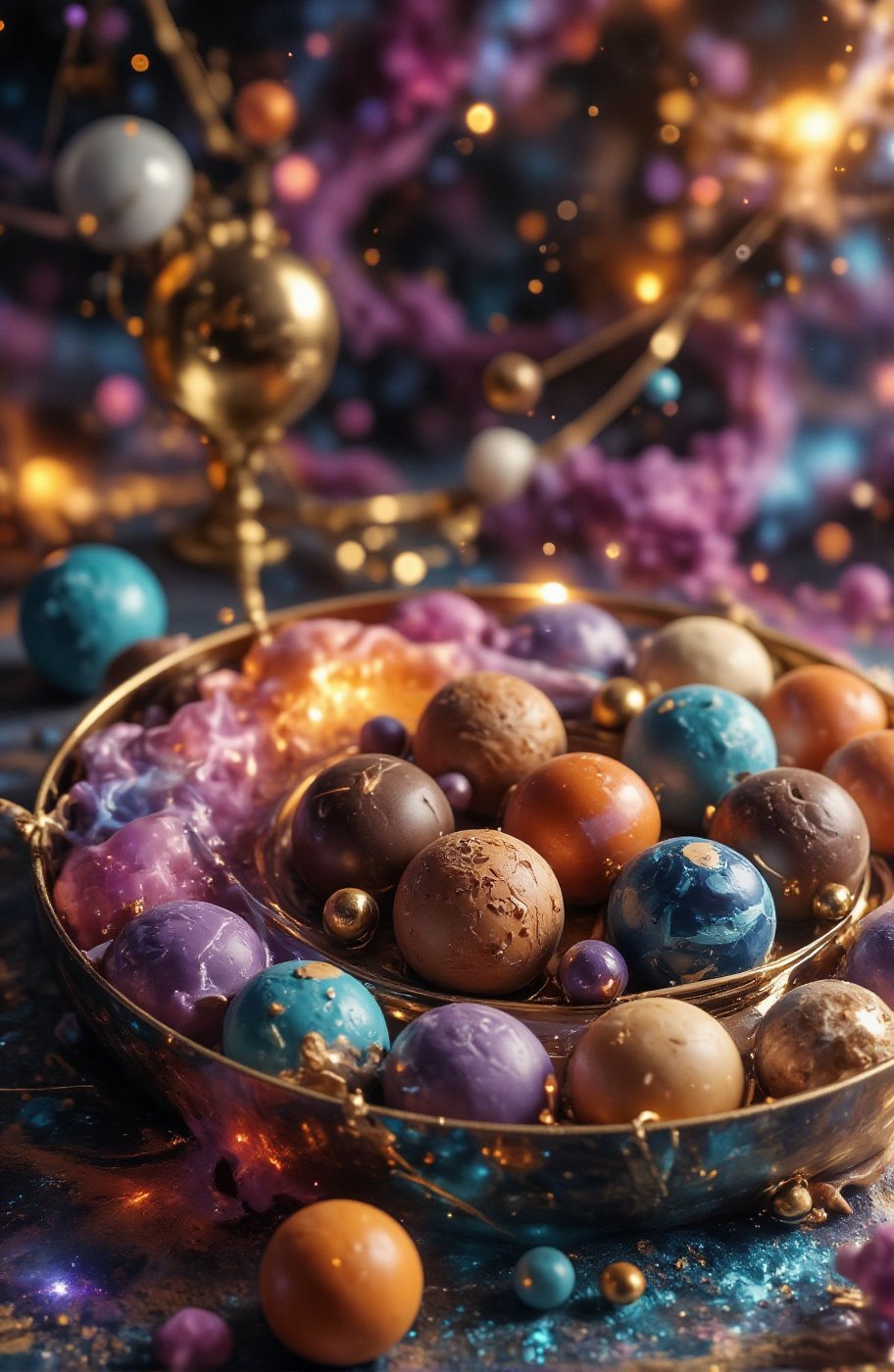 Solar system chocolate | image created by newsans23 | Tensor.Art