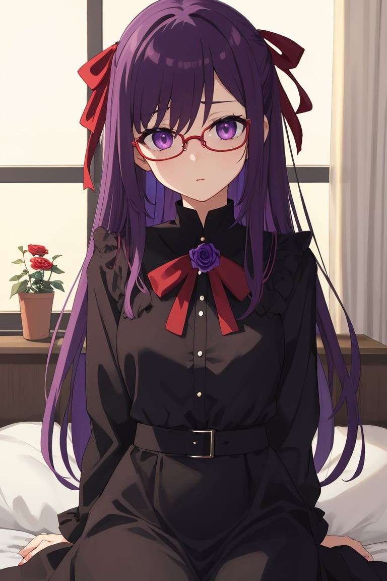 (details, purple eyes), 1 girl | image created by Touya | Tensor.Art