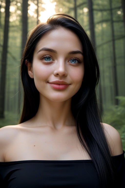 A slavic girl, Black Long long | image created by Liliya K9 | Tensor.Art