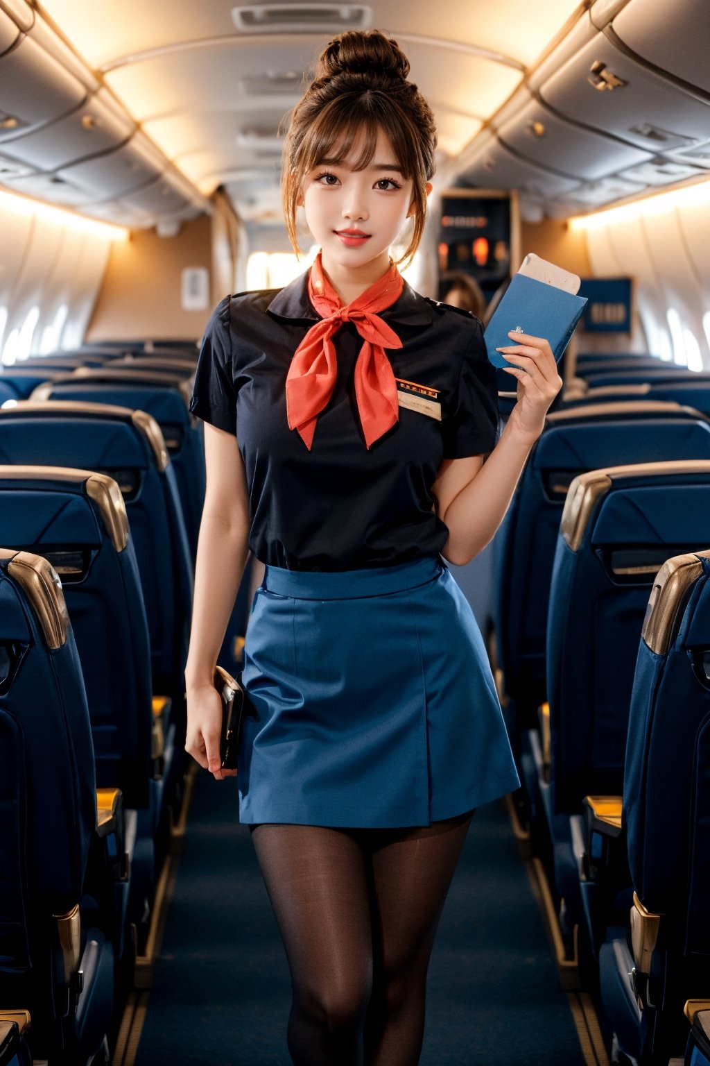 Airline stewardess | image created by FACAi | Tensor.Art