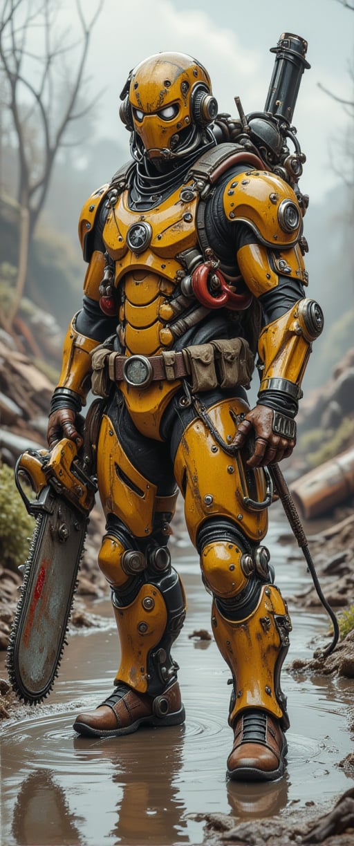 industrial apocalyptic armor | image created by Al-Kuhul | Tensor.Art