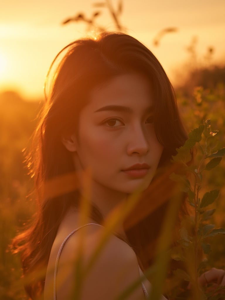 A warm, golden hour-lit scene | image created by KKND1972 | Tensor.Art