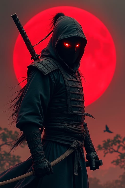 Ilustraction of ninja samurai | image created by Hellocoky | Tensor.Art