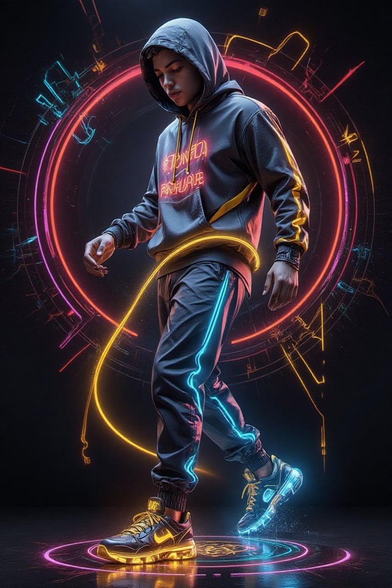 Neon Dancing | image created by Kimi Shinoda | Tensor.Art
