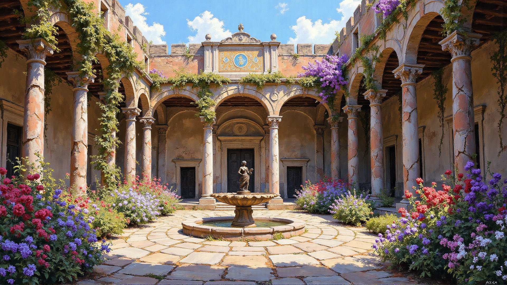 This painting depicts an ancie | image created by TheHarmanKardon ...
