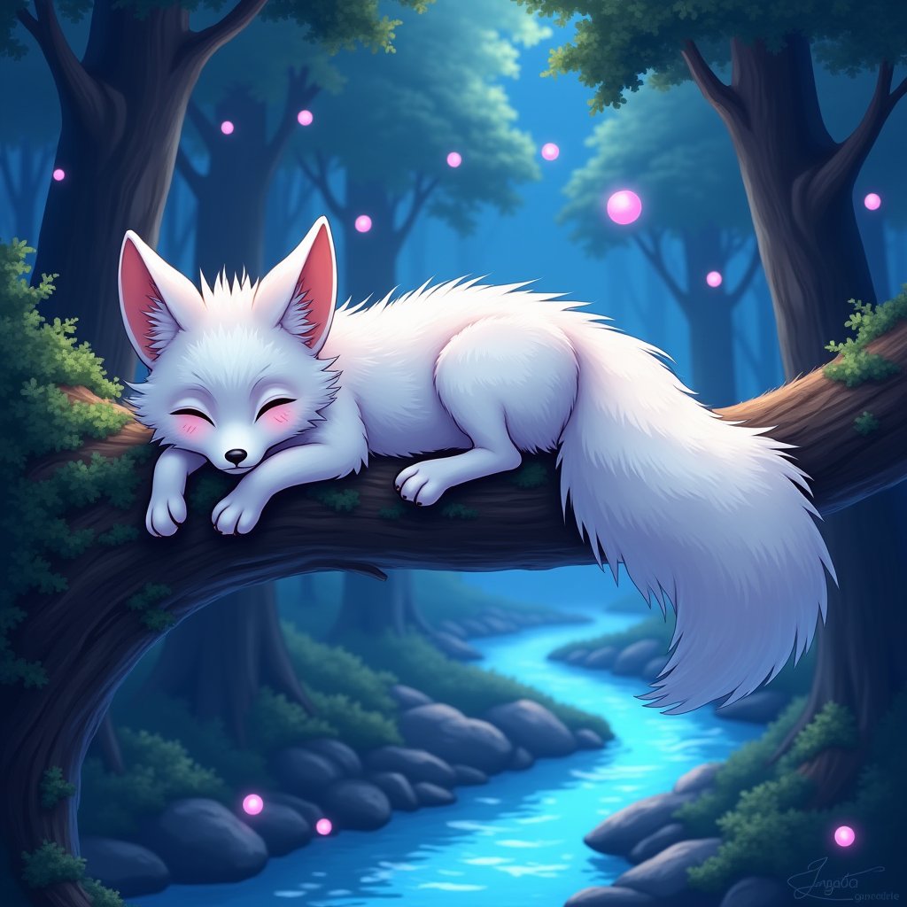 Flux Kitsune | image created by happyhen | Tensor.Art
