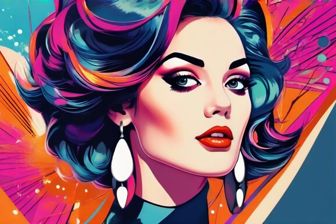 A bold and vibrant 1960s-inspi | image created by Gypsy-Rose NZ ...