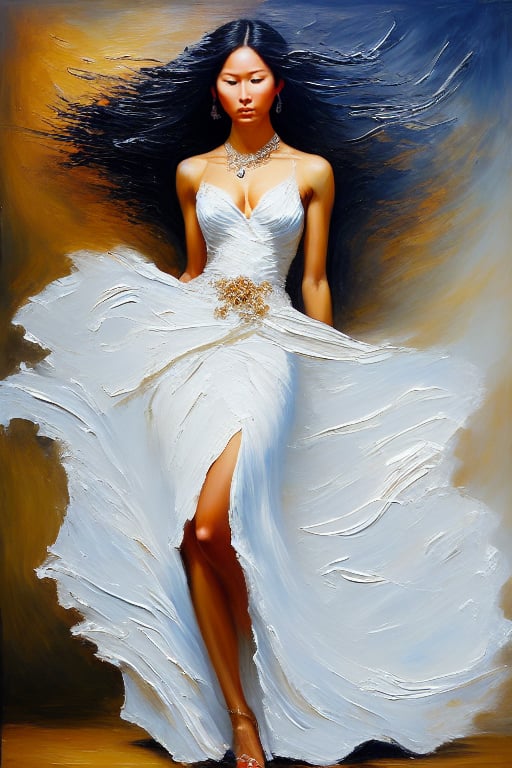 Create a fine art oil painting | image created by Civet154 | Tensor.Art