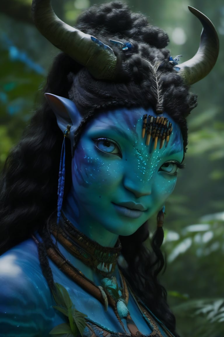 Mixed Na'vi Female - Horns | image created by NaraBars | Tensor.Art