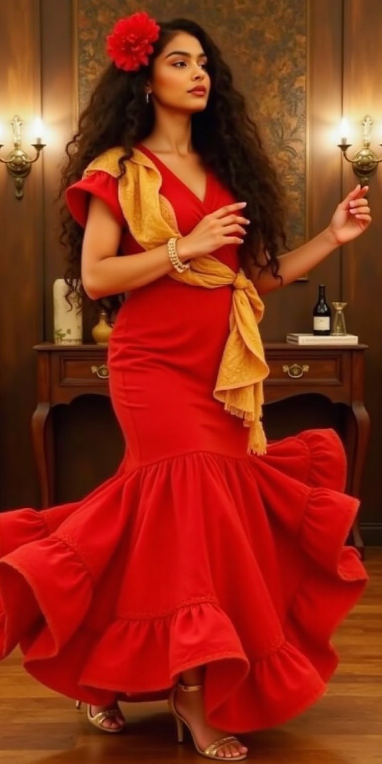 Traditional Dance for Amyra | image created by A. Iris | Tensor.Art