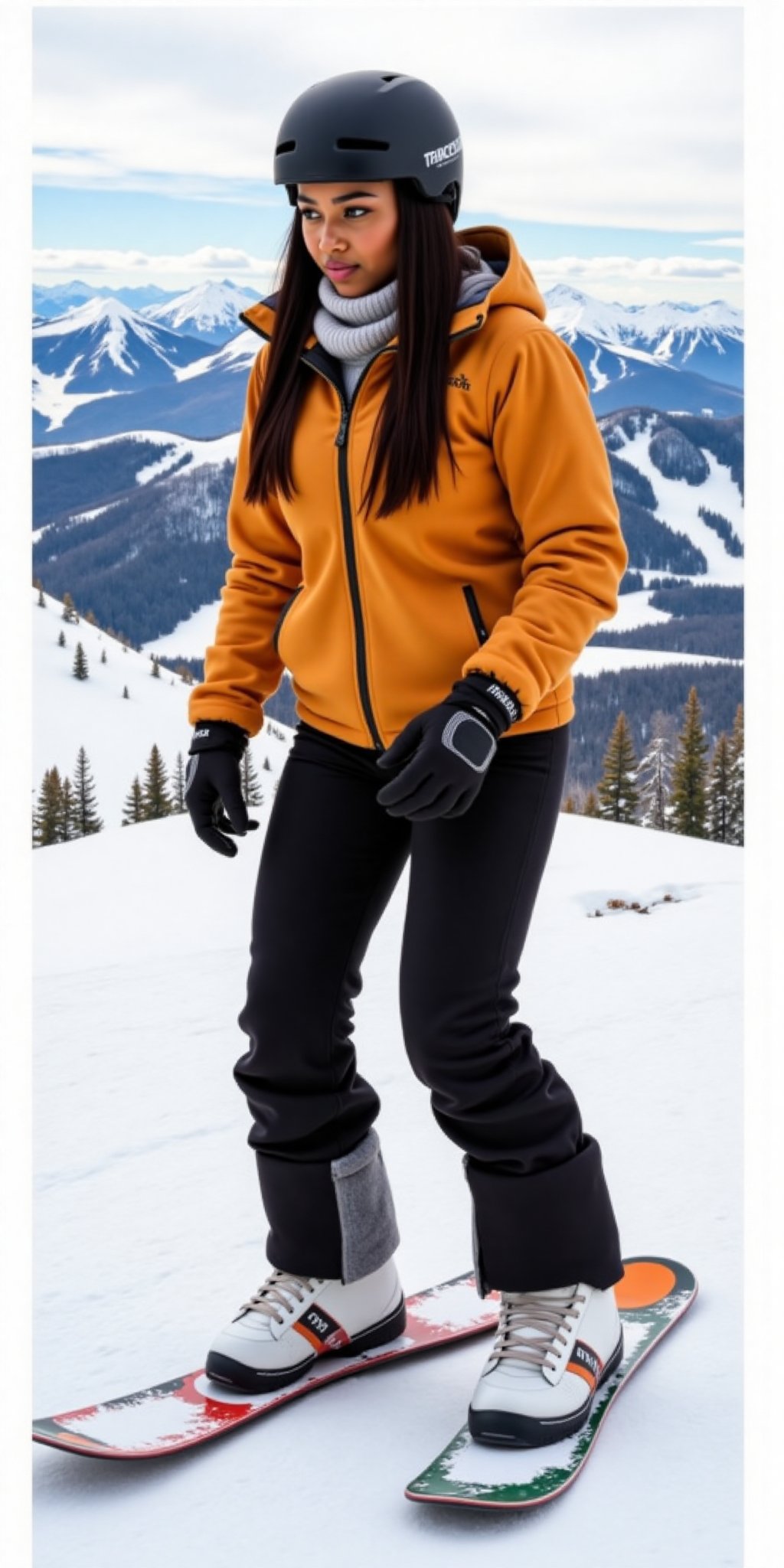 Mickie Snowboarding | image created by A. Iris | Tensor.Art