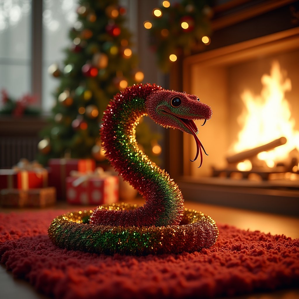 Tinsel Snake v.2 🐍🎄 | image created by Jay Zen | Tensor.Art