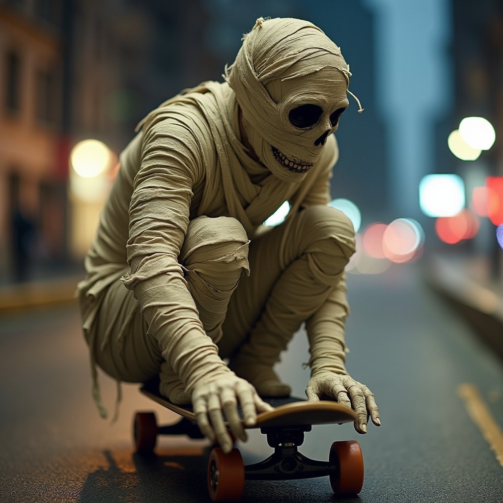 Gnarly Mummy 🛹 | image created by Jay Zen | Tensor.Art