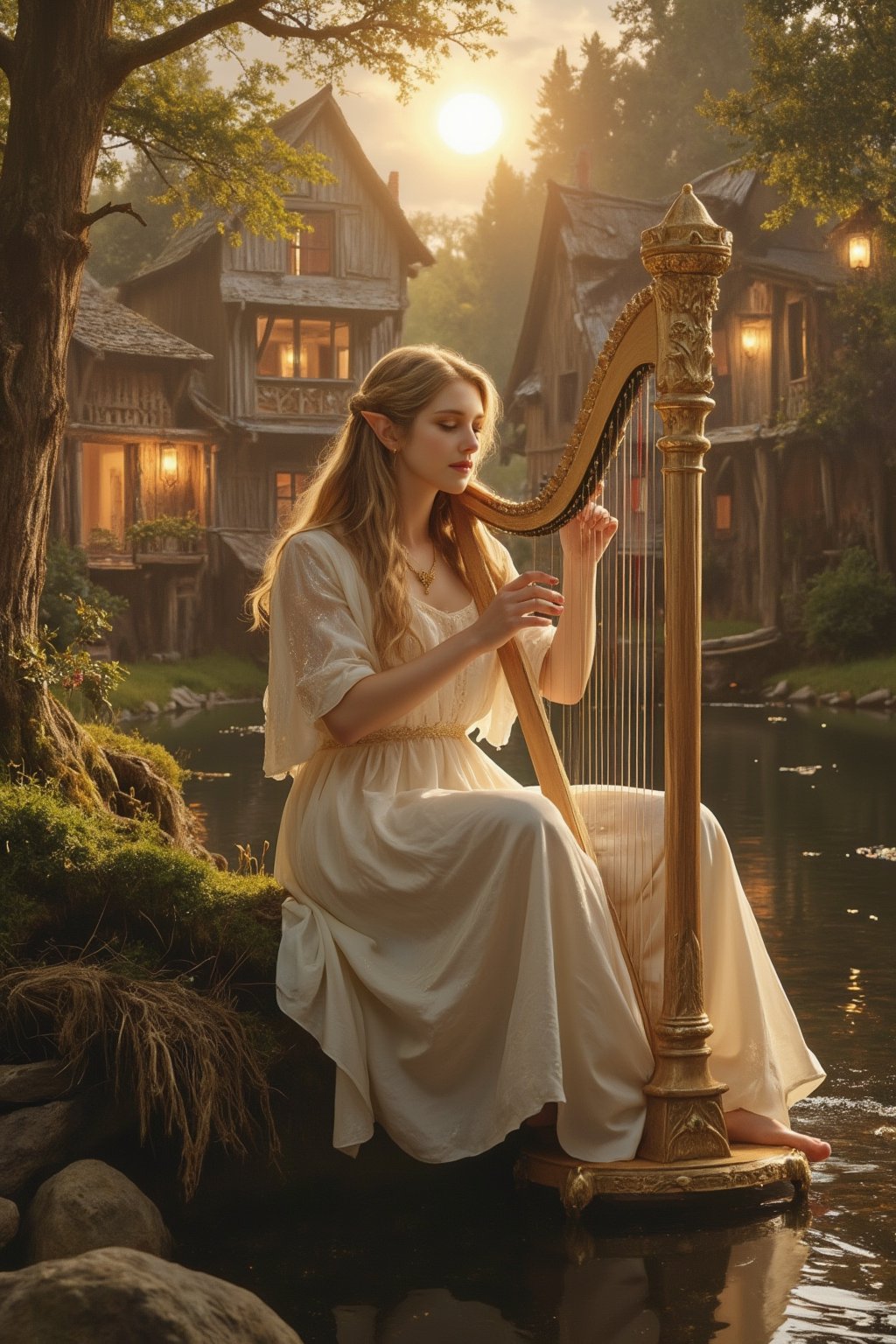 Elf world village by Anna Stok | image created by FINIFISH | Tensor.Art