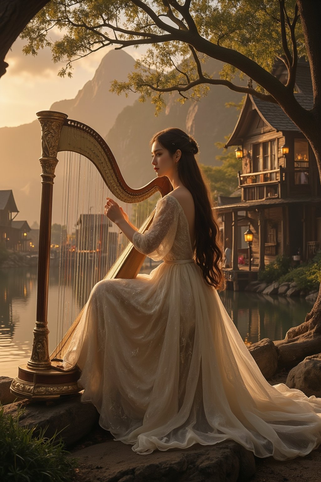 Elf world village by Anna Stok | image created by FINIFISH | Tensor.Art