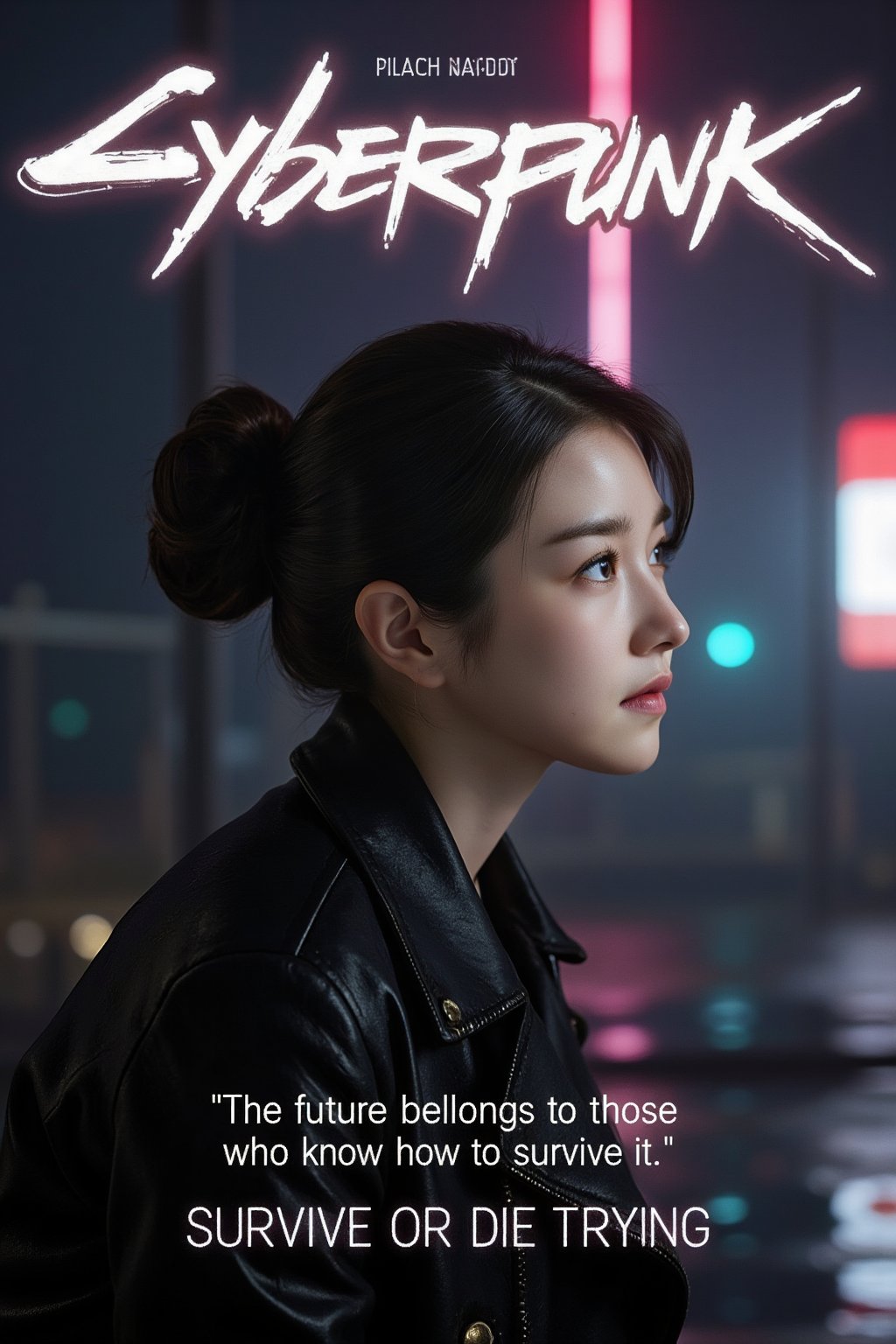 The movie poster features a da | image created by FINIFISH | Tensor.Art