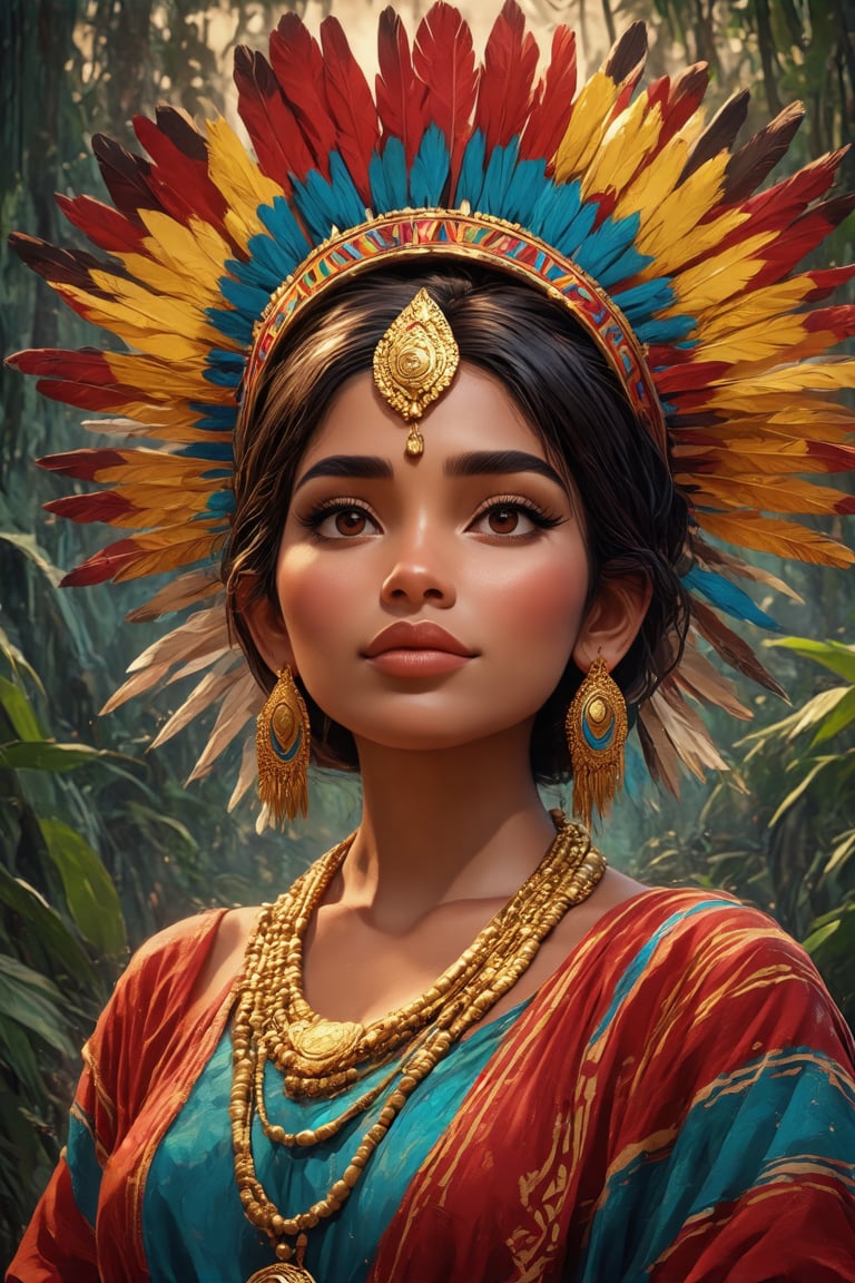 Mayan Princess | image created by Mugatito2018 | Tensor.Art