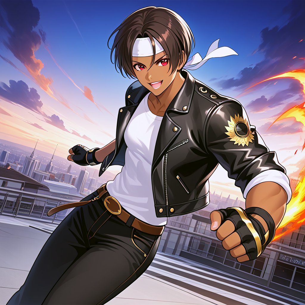Stylish KUSANAGI poses on the | image created by KUSANAGI | Tensor.Art