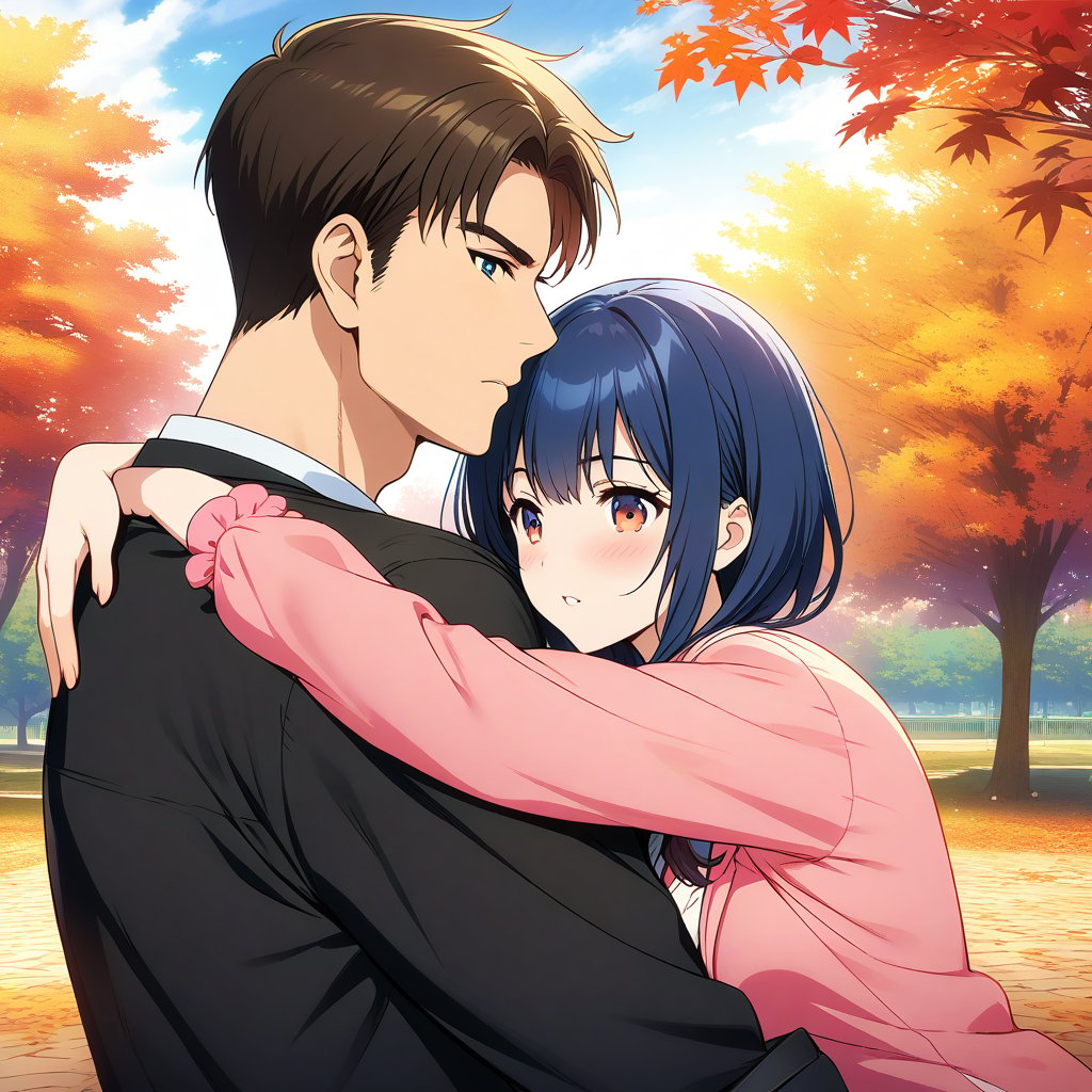 Man and woman hugging each oth | image created by KUSANAGI | Tensor.Art