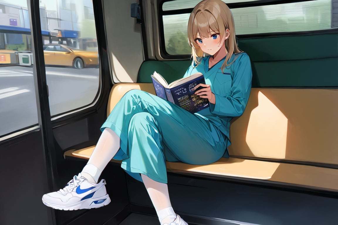 Nurse on the Bus: A long time | image created by Jjajangmyeon | Tensor.Art