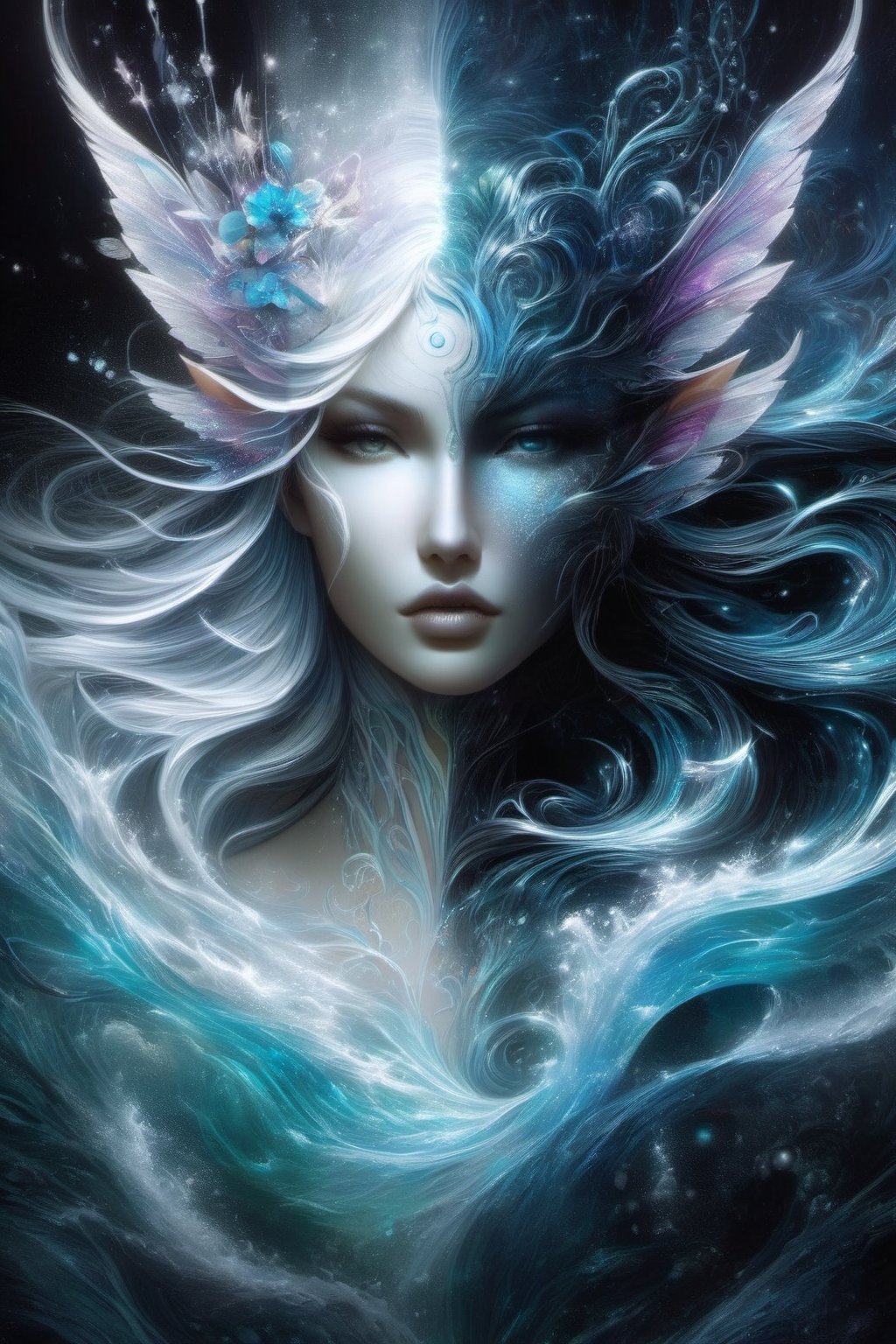 mysterious silhouette water ic | image created by Shade | Tensor.Art
