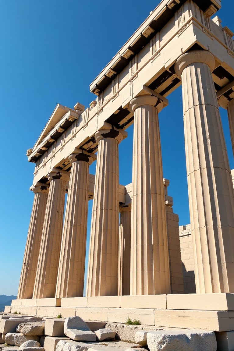 A row of imposing Doric column | image created by MaZack | Tensor.Art