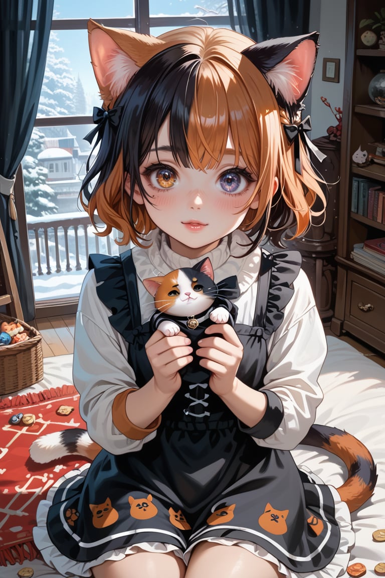 Calico Cat girl! | image created by user_743429272655497953 | Tensor.Art