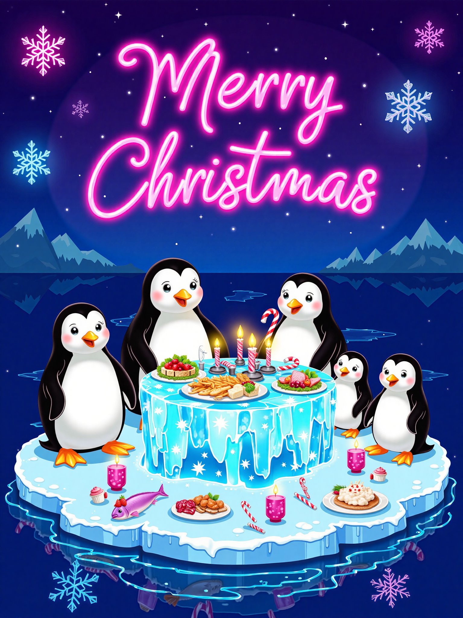 "A festive Christmas card show | image created by zDKZ | Tensor.Art