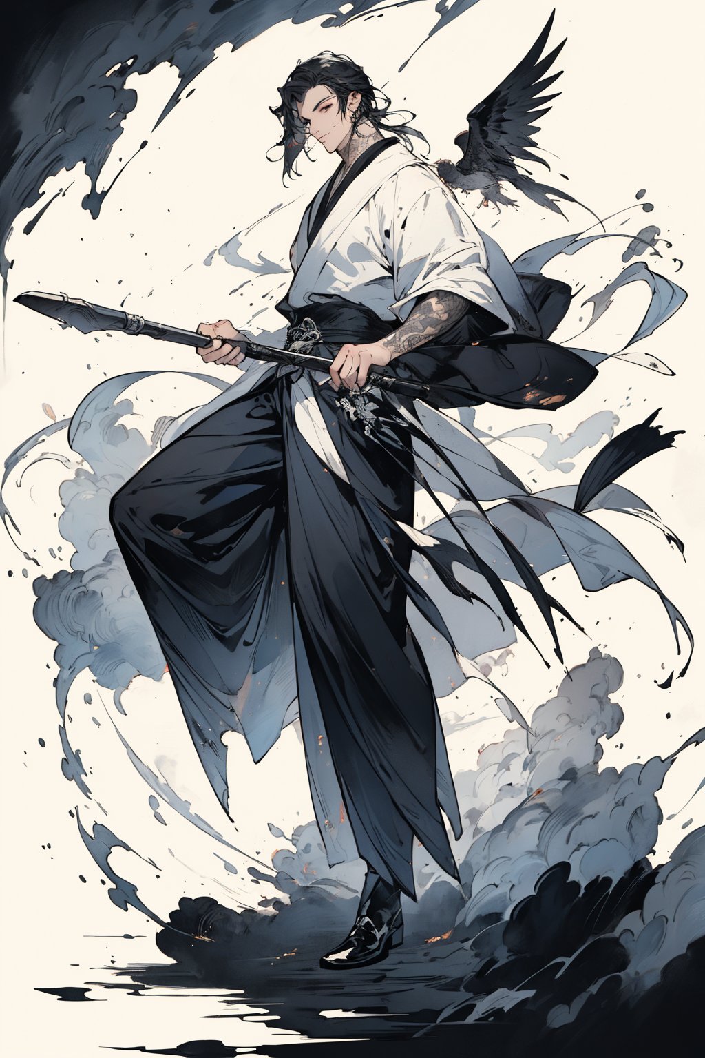 1boy,scenery,(full body:1.3),b | image created by bracket tentative ...