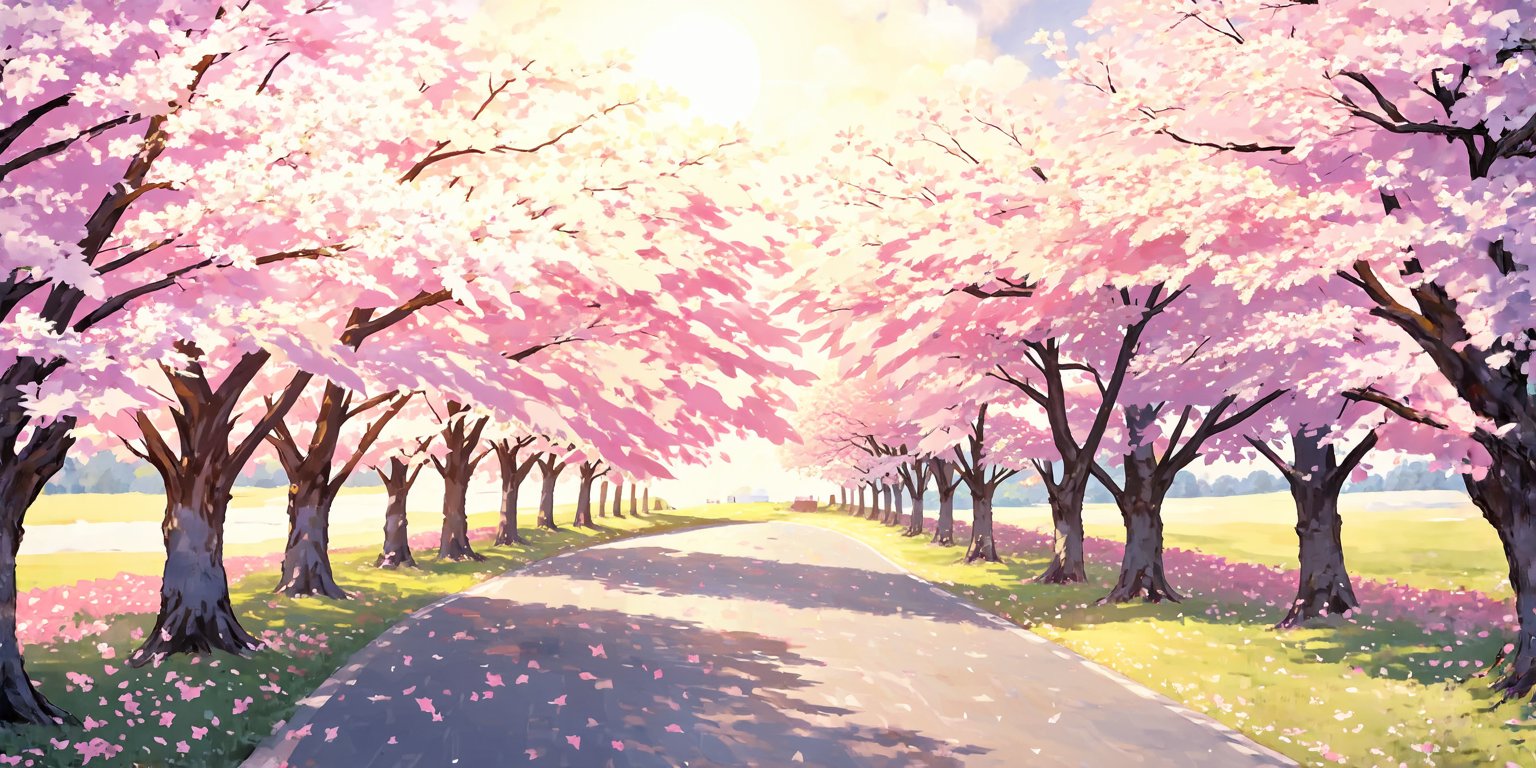 Sakura Trees | image created by Raphael95 | Tensor.Art
