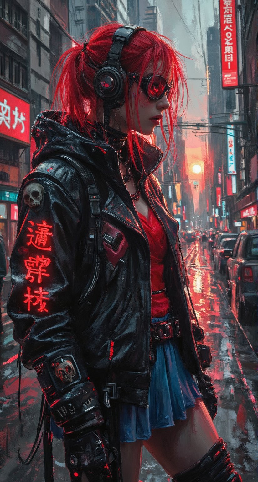 A gritty cyberpunk cityscape a | image created by ZloyOrk | Tensor.Art