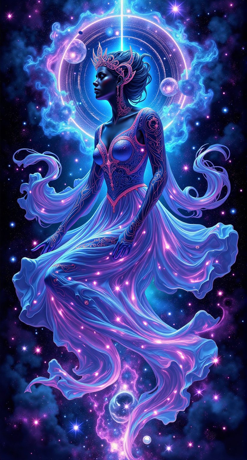 Aurora's Digital Maiden: Nebul | image created by ZloyOrk | Tensor.Art