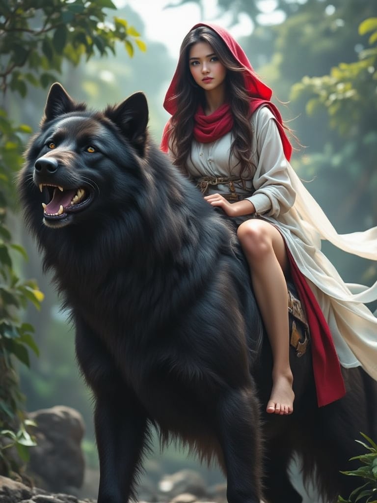 Little red hat riding wol - Free AI Image | Tensor.Art | Tensor.Art